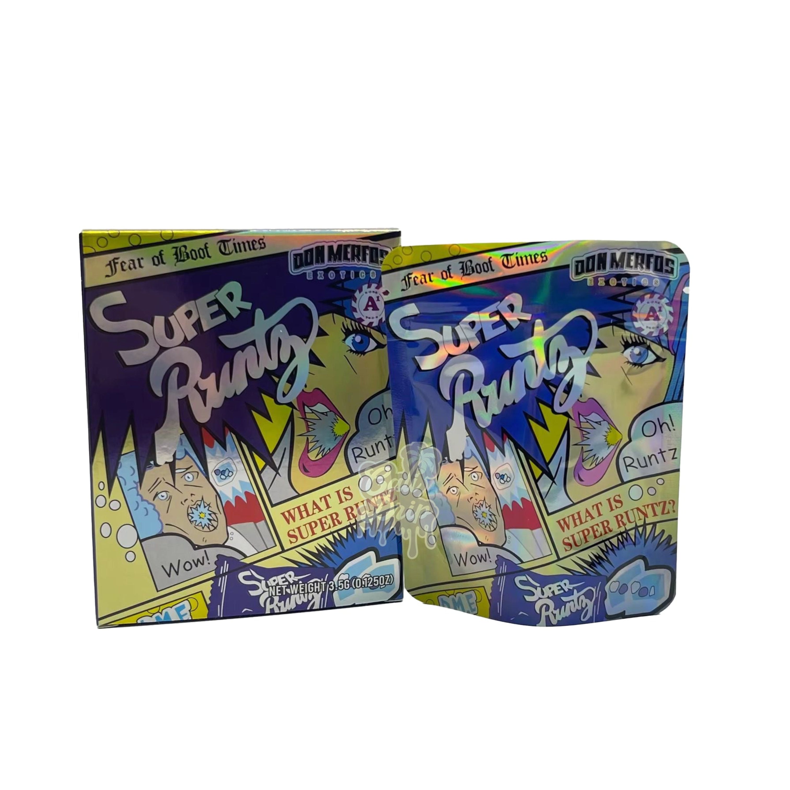 Super Runtz Don Merfos 3.5g Mylar Bag and Box – TheCaliDrip